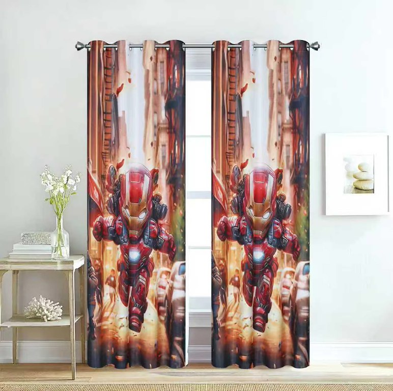 Dečiji Draper Iron Man 140x260cm – Jedno Krilo za Dečiju Sobu