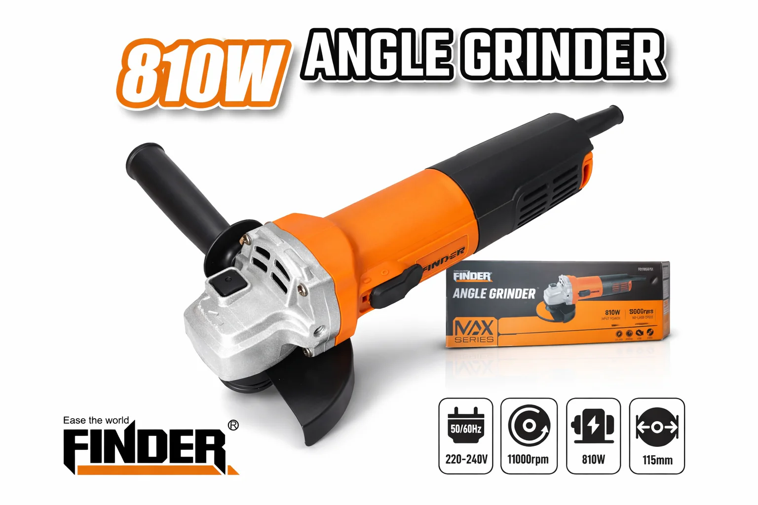 FINDER 810W Ugaona Brusilica Max Series – 115mm