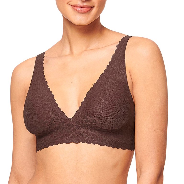 Sloggi grudnjak top Zero Feel Lace 2.0, braon
