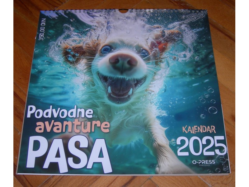 Podvodne avanture pasa, zidni kalendar za 2025.