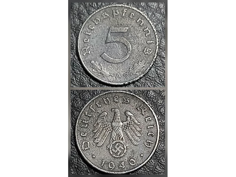 Nemačka 5 Reichspfennig 1940 A – original (Treći rajh)