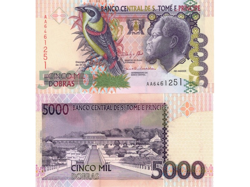 Sao Tome e Principe 5000 Dobras 1996-2013 UNC, P-65