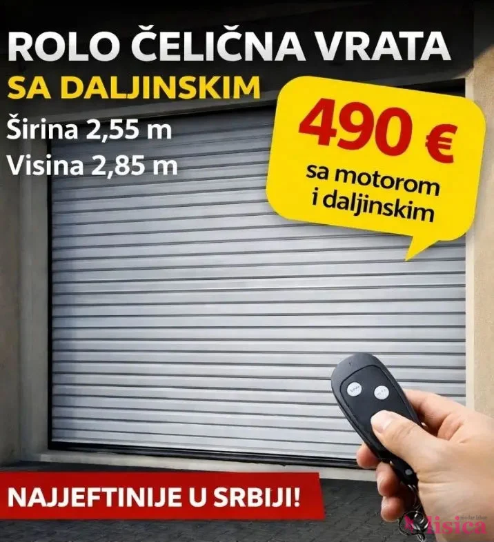 Čelična rolo vrata sa daljinskim NAJJEFTINIJE U SRBIJI !!!!