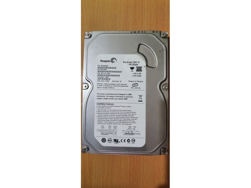 Seagate 160 Gb Sata II hard disk