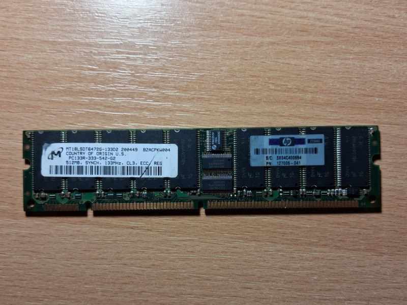Micron 512MB PC133 SDRAM ECC Reg. - Radi i na Tyan ploč