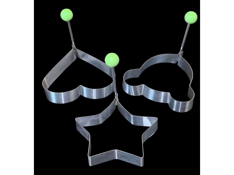 Set metalnih modli za jaja i palačinke