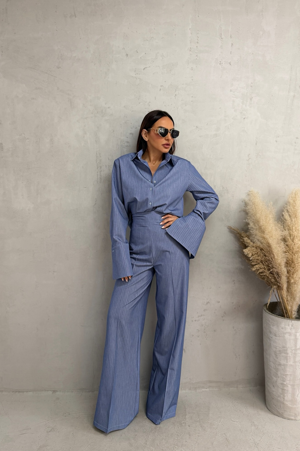 IMOGEN DENIM PRUGASTE ZVONASTE PANTALONE