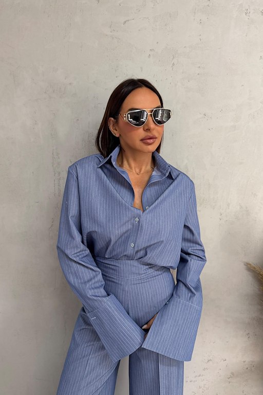 WINNIE DENIM PRUGASTA KOŠULJA VISOKIH MANŽETNI