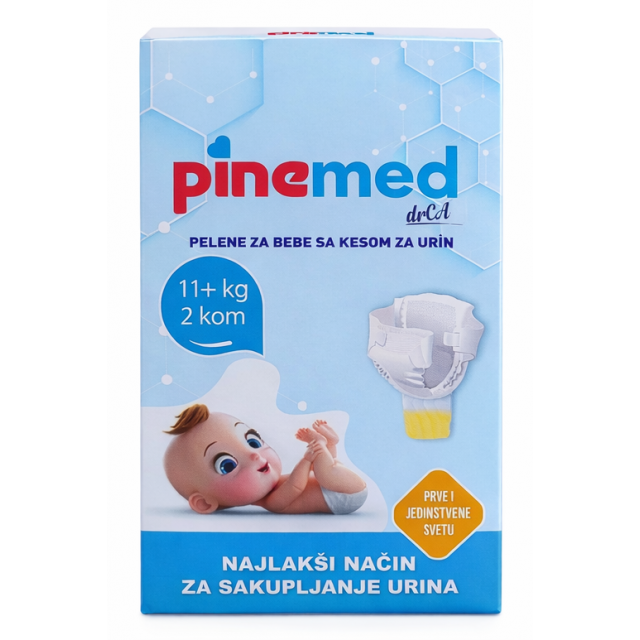 PINE MED- PELENE ZA BEBE SA KESOM ZA URIN (11+KG) 2 KOM