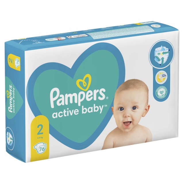PAMPERS PELENE ACTIVE BABY 2 (76 KOMADA)