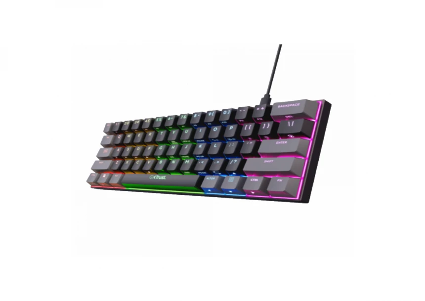 Tastatura TRUST GXT867 ACIRA 60% MINI/Gaming/ US/crna