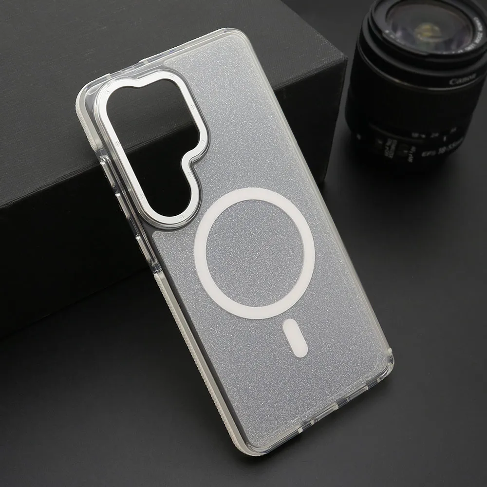 Futrola SPARKLING LOOK MagSafe za Samsung S948B Galaxy S26 Ultra 5G bela