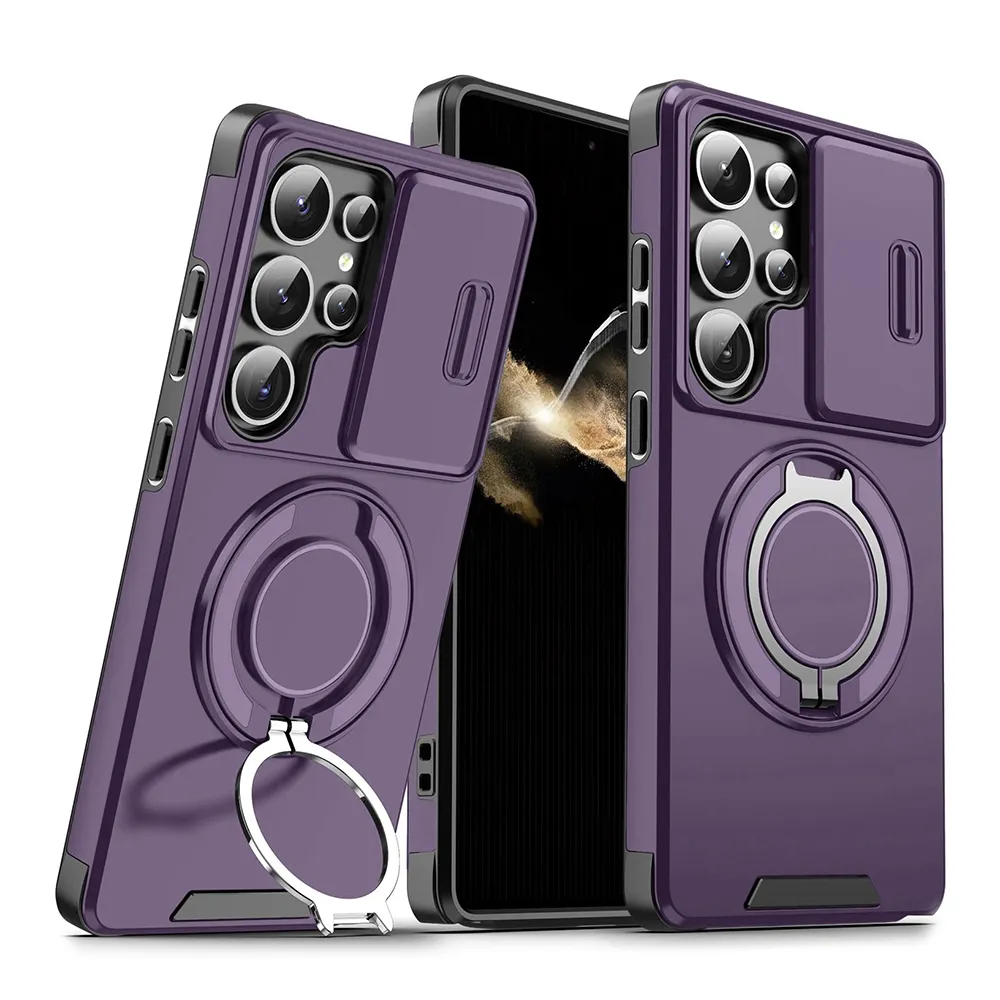 Maska CamShield Ring stand za Samsung S948B Galaxy S26 Ultra ljubicasta