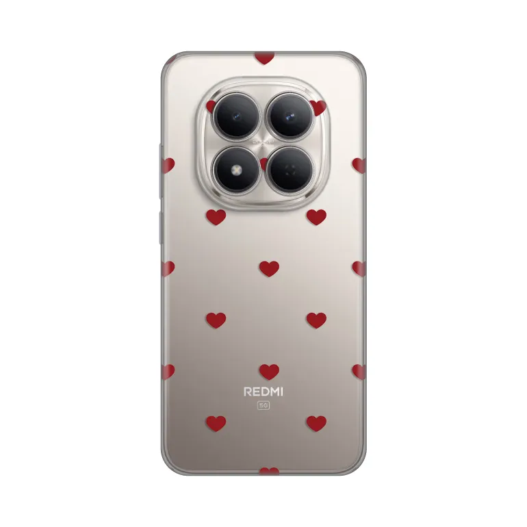 Maska Silikonska Print za Xiaomi Redmi Note 15 Pro 5G Red Hearts