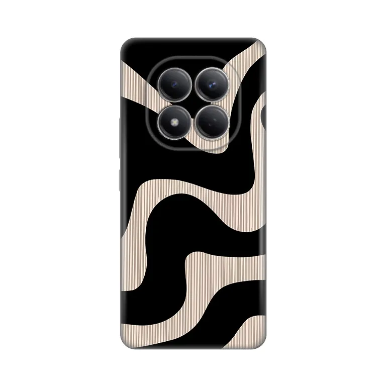 Maska Silikonska Print Skin za Xiaomi Redmi Note 15 Pro 4G Black Flow