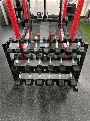 5-50 lb Rubber Hex Dumbbell Set
