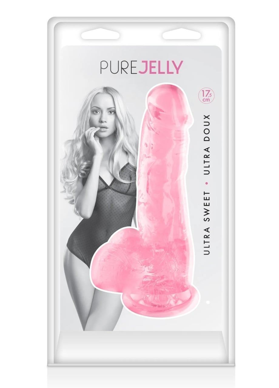 Mekani prozirni dildo ,Pure Jelly Pink 17.5 cm, 570130