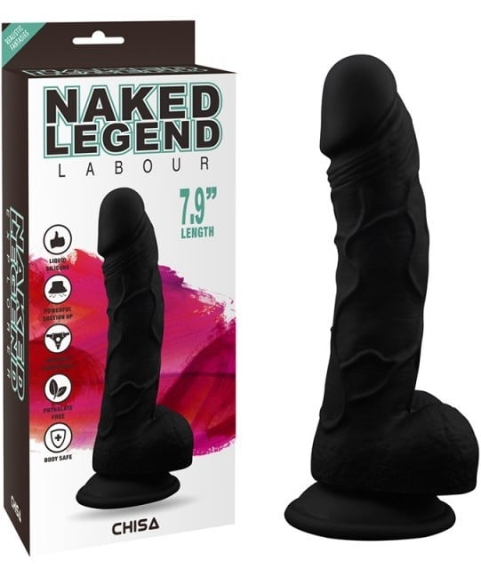 Crni realistični dildo, Labour 20 cm, 101743432