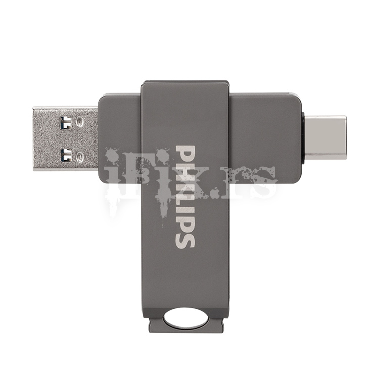 Dual USB-A 3.2 + USB-C flash memorija 64GB Philips 60UT