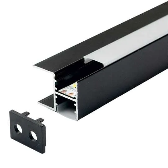 MA2620-C CRNI za IVERICU Aluminijumski profil za LED trake 20x26x2000mm sa difuzorom 2m Mitea Lighting