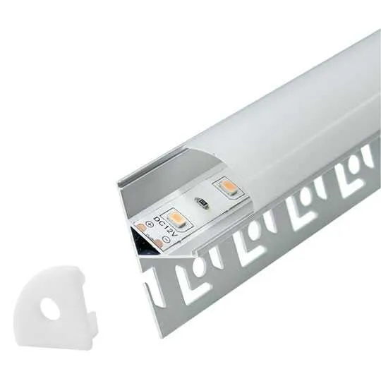 M601HB Aluminijumski profil za LED trake ugaoni ugradni 16x33x2000mm set sa difuzorom Mitea Lighting