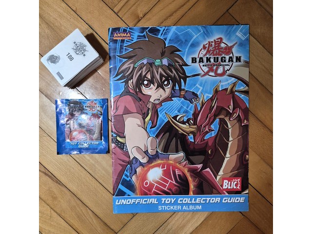 Bakugan prazan album+ 187/188 sličica+prazna kesica