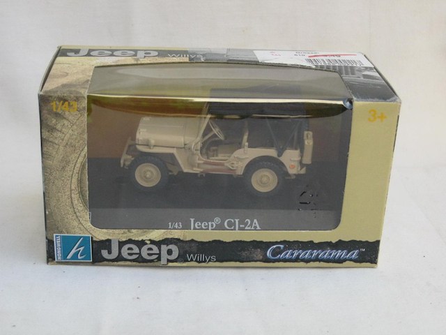 1:43 cararama jeep CJ-2A