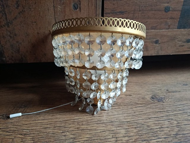Vintage kristalna zidna lampa sa 24K zlata