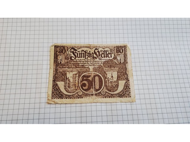 AUSTRIA 50 HELLER 1920 GODINA