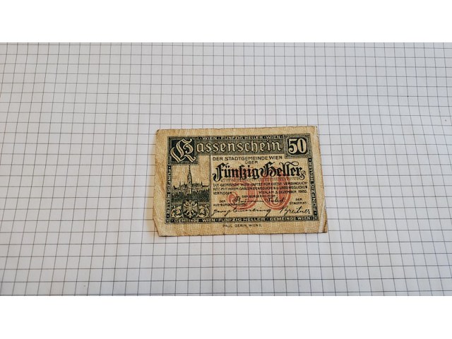 AUSTRIA 50 HELLER 1920 GODINA