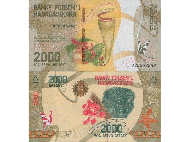 Madagaskar MADAGASCAR 2000 Ariary 2017 UNC, P-101