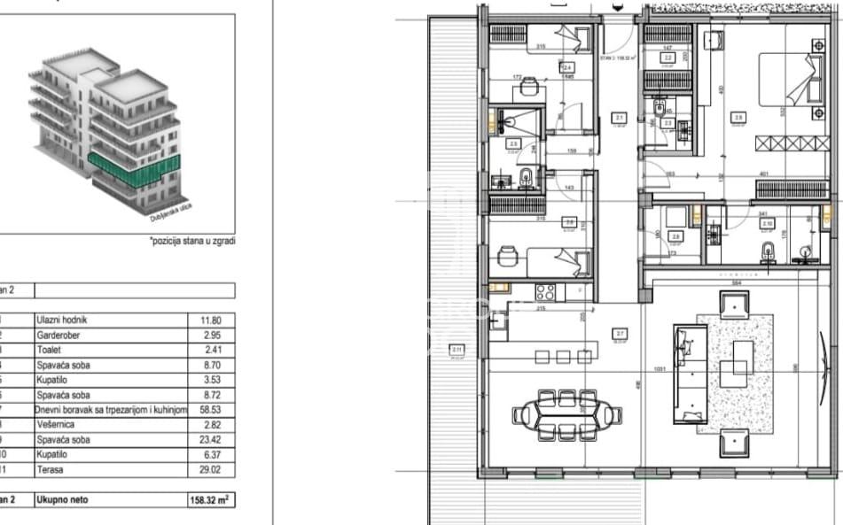 stan 158m2, Vracar, Stojana Protica ID#1040
825.000 €