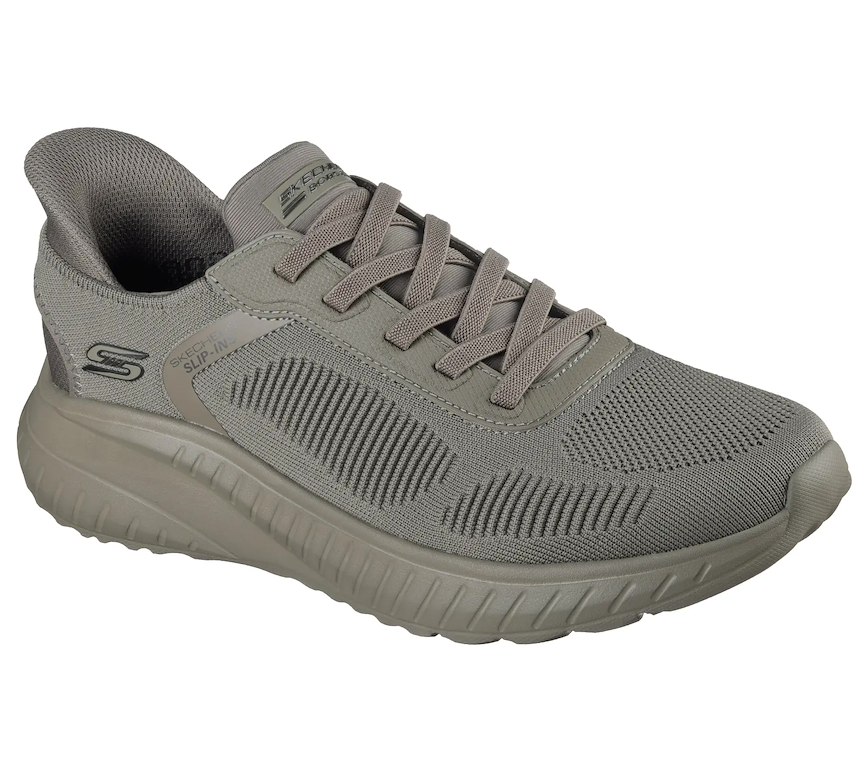 Skechers Muške patike Bob Squad Chaos - Solid Step, 118312-OLV, Maslinaste