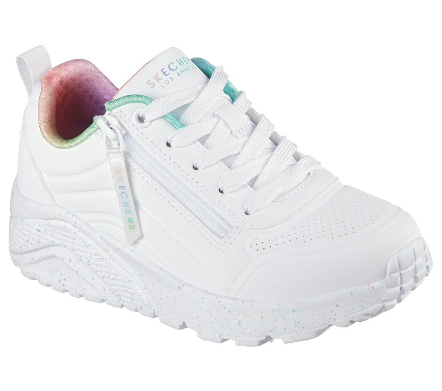Skechers Patike za devojčice Uno Lite - Vivid Splash, 310370L-WMLT, Bele