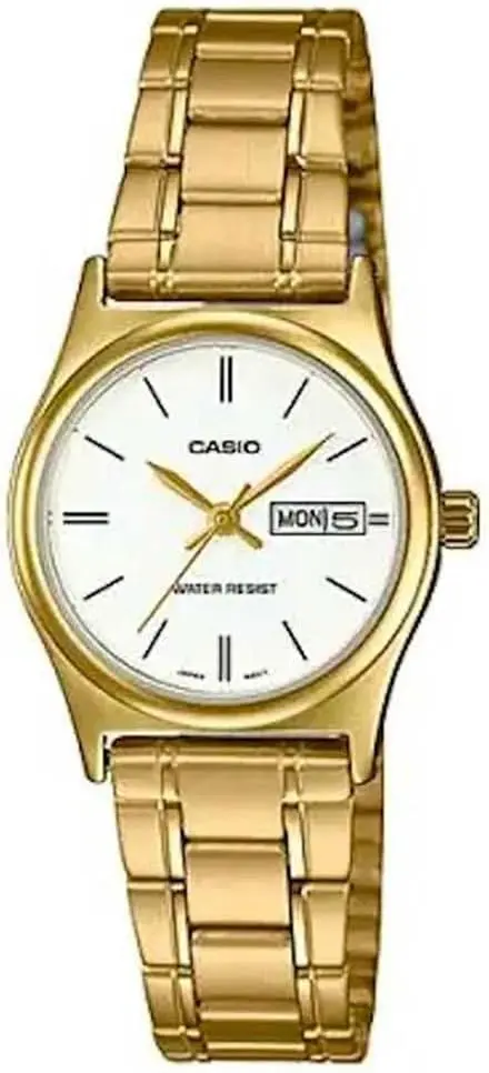 CASIO Ženski sat LTP-V006G-7BUDF, Zlatne boje