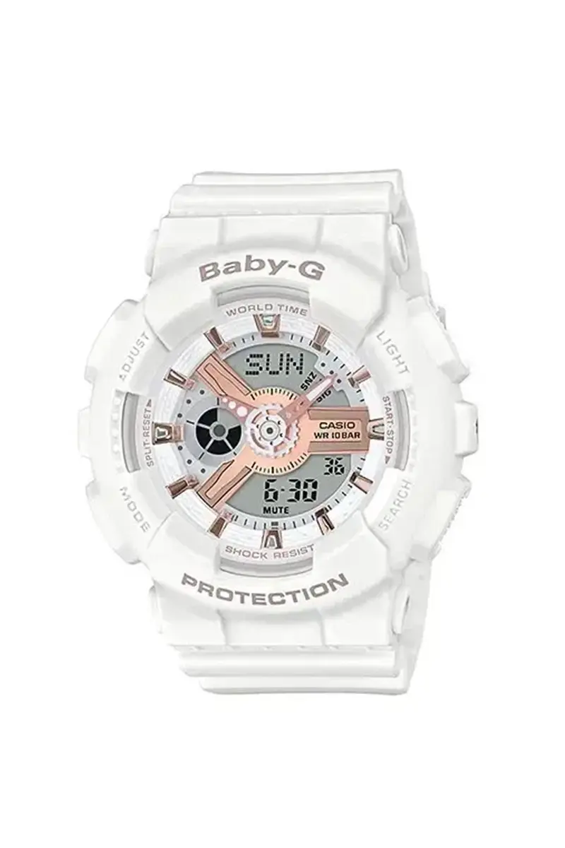 CASIO G-SHOCK Dečiji sat BA-110RG-7ADR, Beli
