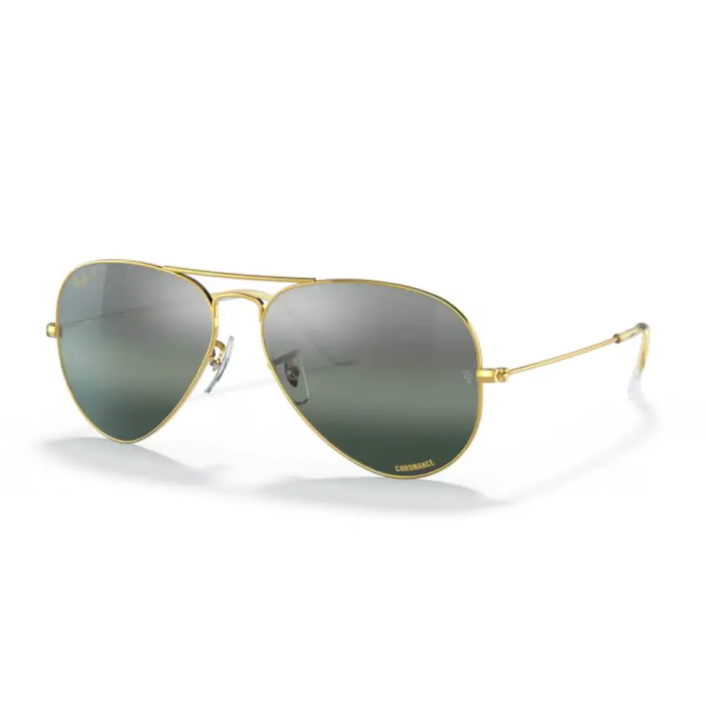 Ray Ban Naočare za sunce Chromance Aviator 0RB3025 9196G6 58, Polarizovane, Zlatne boje boje