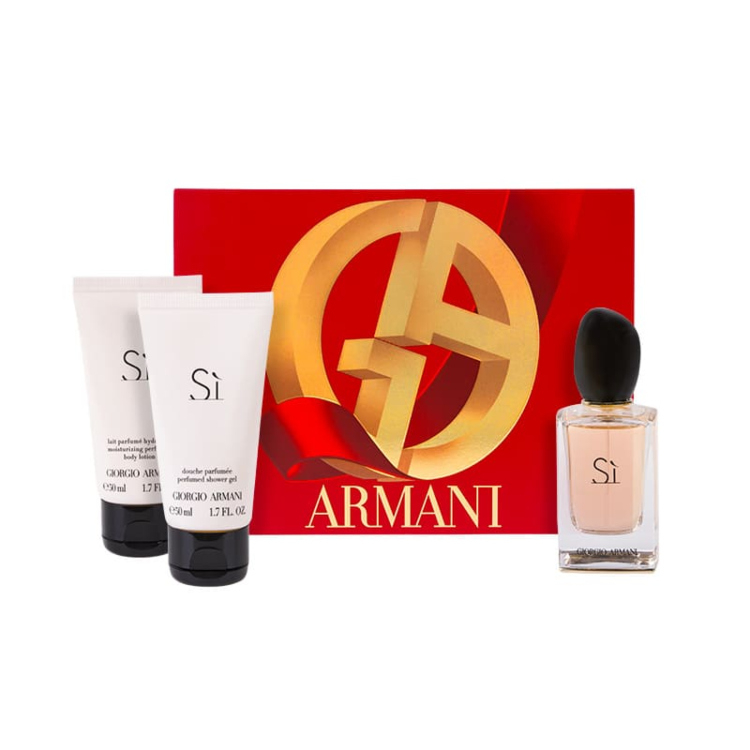 Giorgio Armani Si ženski set - parfem 50ml + losion za telo 50ml + gel za tuširanje 50ml