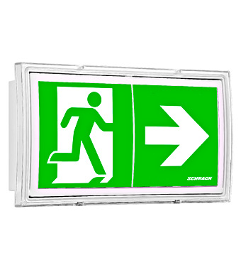Emergency luminaire PX WirelessControl ERT-LED 3h 230V AC TT
Exit sign: wall surface mounting, safety light: ceiling surface mounting, viewing distance: 30m, radio switchable, 520lm, LiFePO4 batt...