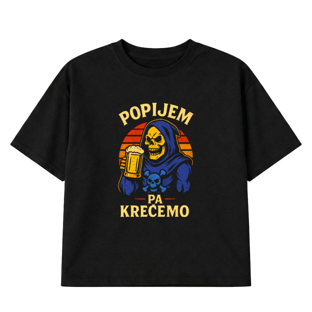 Popijem pa Krecemo Skeletor - Zenska Majica