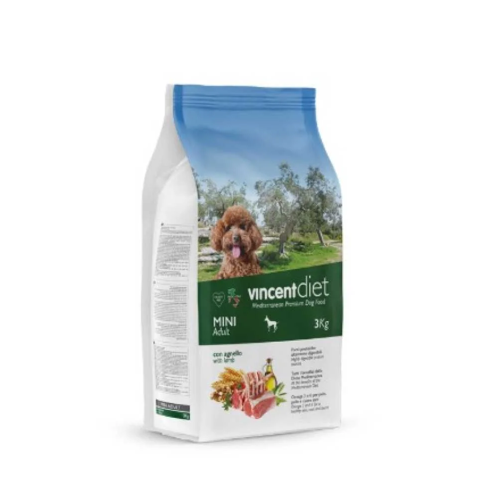 Vincent DIET hrana za pse Adult Mini - Jagnjetina 3kg