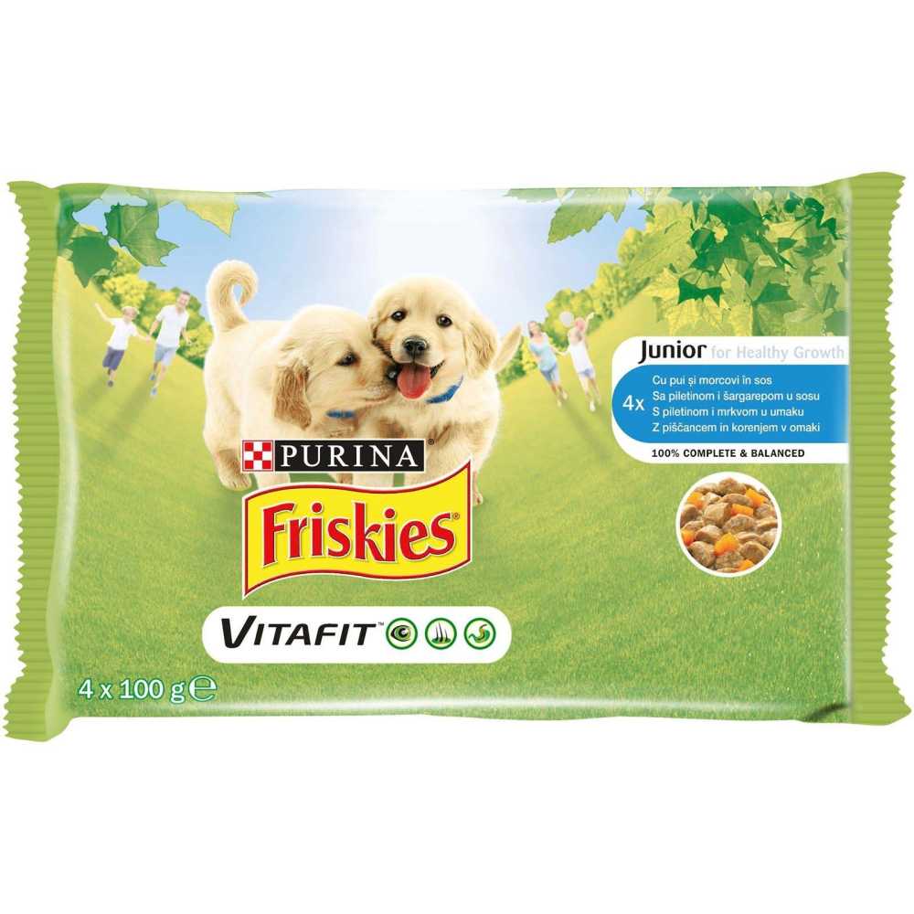 Friskies sos za pse MULTIPACK Junior - piletina i šargarepa 4x85g