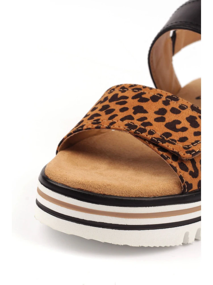 Crno leopard Print - Sandale Lunar Ronda