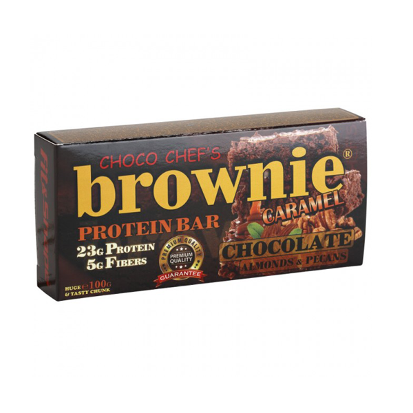 BROWNIE PROTEIN BAR ČOKO-KARAMEL+BADEM 100 G