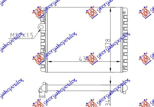 HLADNJAK MOTORA ZA SVE MODELSEN (MAN) (-AC) (43x38) (VALEO)