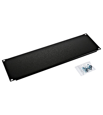 19" Slepi panel, metalni, 3HU, crni, RAL9005