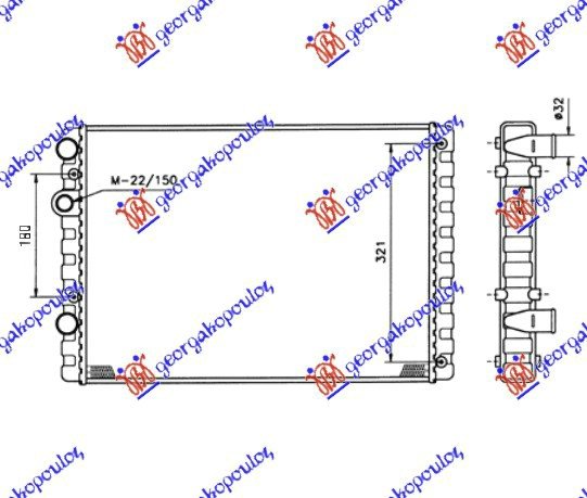 HLADNJAK MOTORA 1.4 FSI BENZIN - 1.7/1.9 DIZEL (51x38) (MAHLE BEHR)