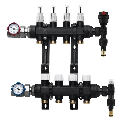 RAZDELNIK RBM PLASTIČNI SA TERMOMETRIMA VENTILIMA I AUT. ODZRAKOM 4 KRUGA 1″