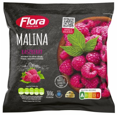 SMRZNUTO VOĆE MALINA FLORA 300G