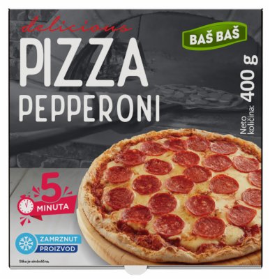 SMRZNUTA PIZZA PEPPERONI BAŠ BAŠ 400G